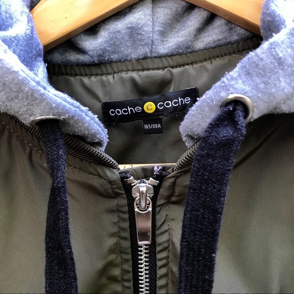 Vintage | Jackets & Coats | French Olive Green Windbreaker Bomber ...